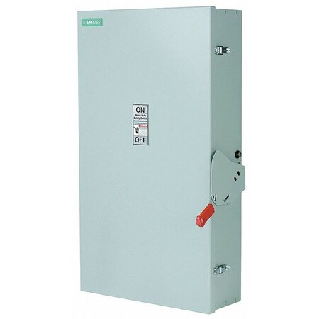 Siemens Nonfusible Single Throw Safety Switch, Heavy Duty, 600VAC, 3PST ...