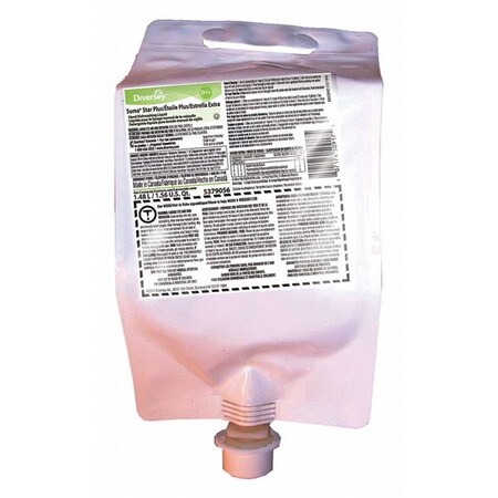 Diversey Dishwashing Detergent, 1.5L, Yellow, PK4 95379056 | Zoro