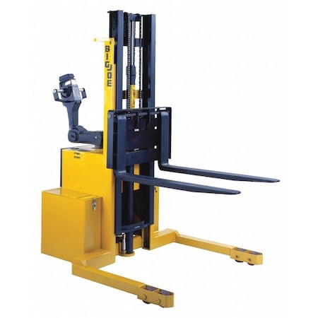 Big Joe Powered Straddle Stacker, Powered, 3,000 lb Load Capacity, Push ...