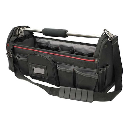 Westward Tool Tote, Black, Polyester, 23 Pockets 32PJ35 | Zoro