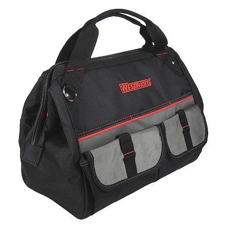 Westward Tool Bag, Black, Polyester, 21 Pockets 32PJ37 | Zoro