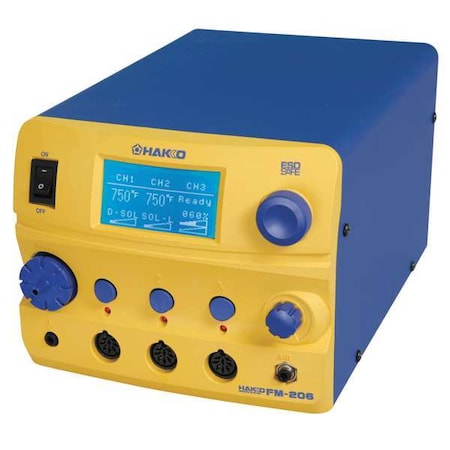 Hakko Rework Station, 410W, 120V, 3 Port FM206-55 | Zoro