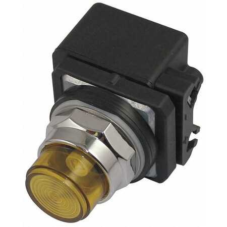 Dayton Pilot Light, 24VAC/DC, Metal, Yellow 32UK20 | Zoro