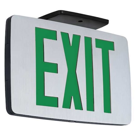 Compass Exit Sign, Black, 1 Face(s), LED, Universal Mount, Nickel ...