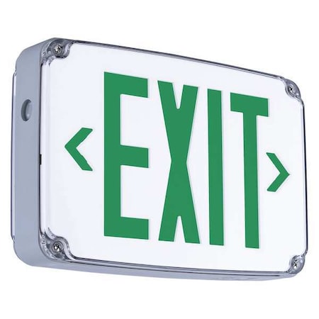 Compass Exit Sign, 2 Face(s), LED, Universal Mount, Nickel Cadmium ...