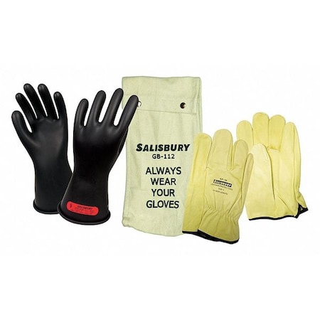 Salisbury Electrical Glove Kit, 1000V AC/1500V DC, 11 in Length, Type 1 ...