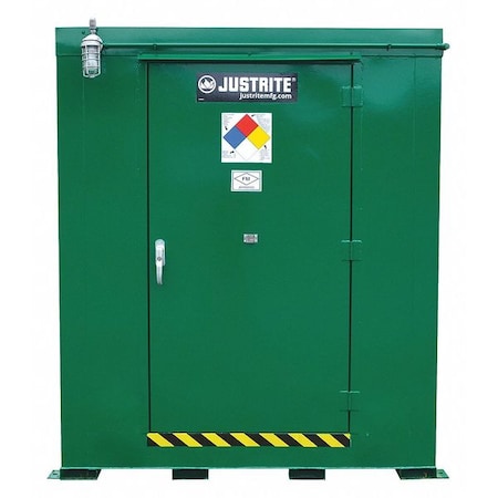 Justrite Outdoor Safety Locker, 9 Drum, Agri-Turf 914090 | Zoro