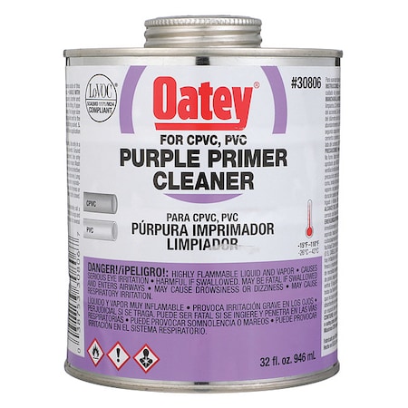 Oatey Purple Primer, Cleaner, 32 oz. 30806 | Zoro