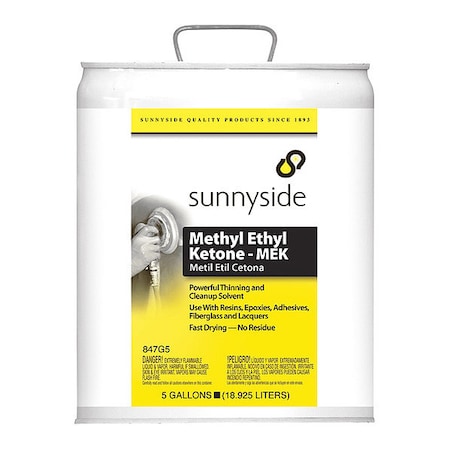 Sunnyside Methyl Ethyl Ketone, 5 gal. 847G5 | Zoro