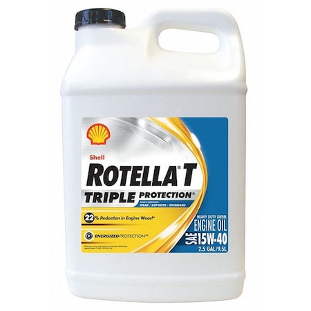 Rotella Diesel Motor Oil - Rotella, 2.5 gal., 15W-40 550019919 | Zoro