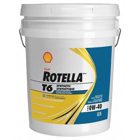 Rotella Diesel Engine Oil - Rotella T6, 5 Gal., 0W-40 550036271 | Zoro