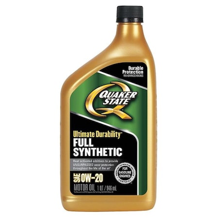 Quaker State Engine Oil, 0W-20, Full Synthetic, 1 Qt. 550046176 | Zoro