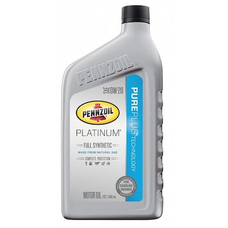 Pennzoil Engine Oil, 0W-20, Synthetic, 1 Qt. 550036541 | Zoro