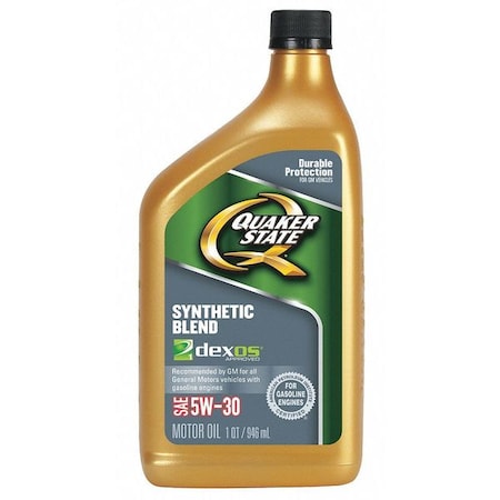 Quaker State Engine Oil, 5W-30, Synthetic, 1 Qt. 550030990 | Zoro
