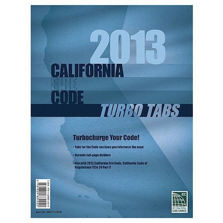 Icc Ref Book, Turbo Tabs: 2013 CA Fire Code 9781609834920 | Zoro