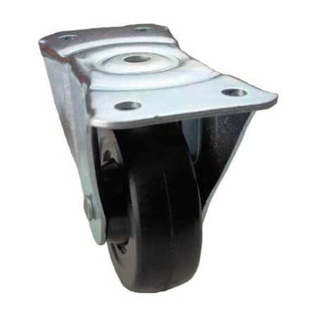 Pegasus Rigid Plate Caster, Rubber, 4 in., 225 lb. P2R-R040G-P | Zoro