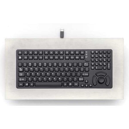 Ikey Keyboard,Stainless Steel Panel Mount,USB (PM-5K-FSR-USB) | Zoro