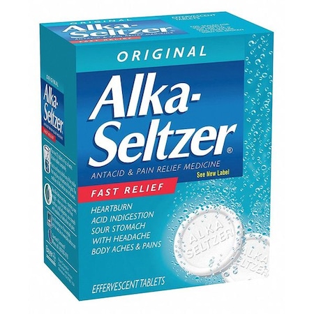 Alka-Seltzer Stomach Relief, Tablet, 36 x 2, Packet 12406 | Zoro