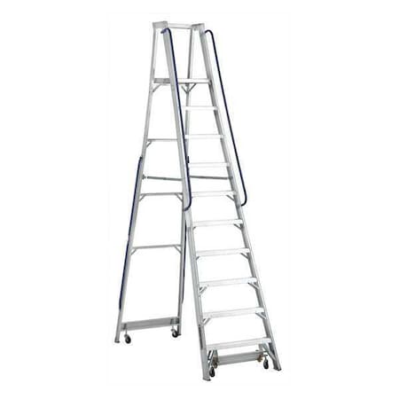 Louisville 11 ft 5 in Aluminum Platform Stepladder, 300 lb Capacity ...