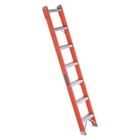 Louisville Straight Ladder, Fiberglass, Natural Finish, 300 lb Load ...
