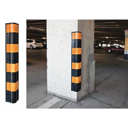 Zoro Select Rounded Corner Guard, 36 In. L, Rubber 5874589 | Zoro