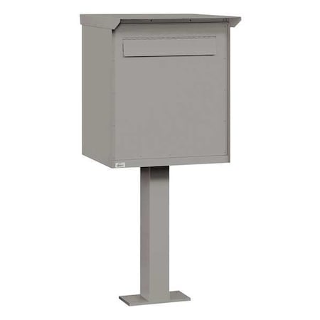 Salsbury Industries Pedestal Drop Box, Primer, Powder Coated, 1 Doors ...