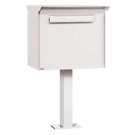 Salsbury Industries Pedestal Drop Box, White, Powder Coated, 1 Doors ...