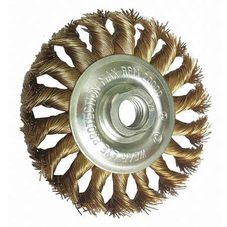 Westward Twisted Knot Wire Wheel, 4" Dia, Wire 0.02" 33L555 | Zoro