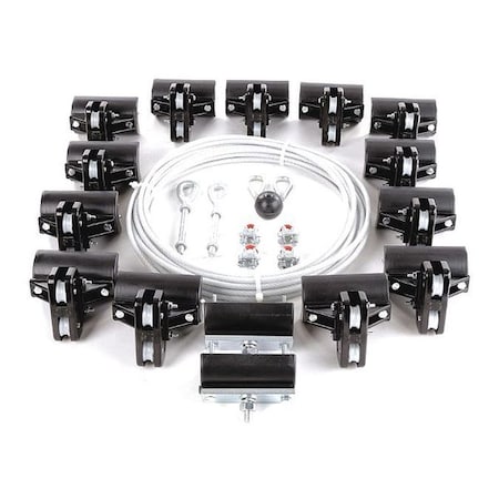 Dayton Festoon System Kit, 1/4 In Rope, L 80 Ft 33N206 | Zoro