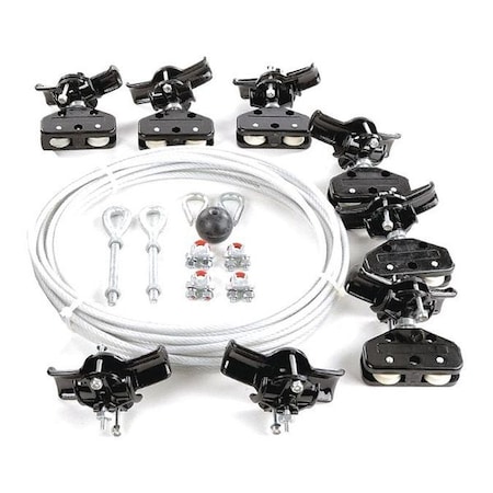 Dayton Festoon System Kit, 1/4 In Rope, L 40 Ft 33N208 | Zoro