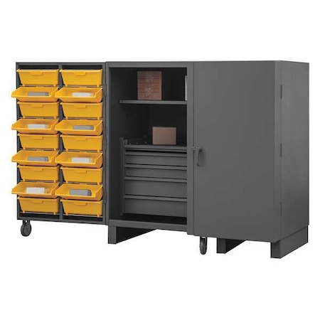 Durham Mfg Super Duty Bin Cabinet, 60 in W, 78 in H, 36" D, 78 Bins ...