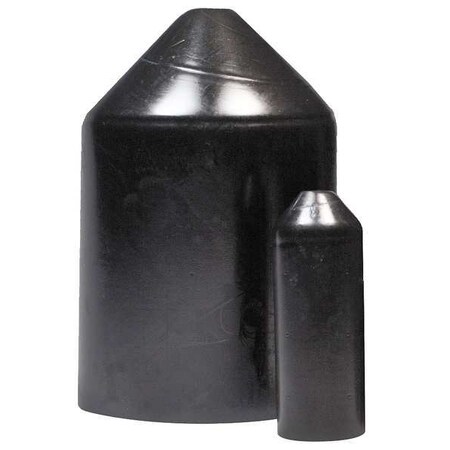 Raychem Shrink End Cap, 1.38in ID, Bk, 3-1/2in, PK40 ESC-3/A (B40) | Zoro