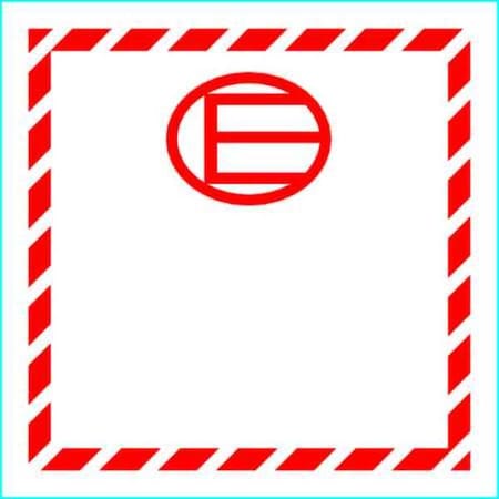 Stranco Label, E, 4.5 In x 4.5 In, 500 Labels HMSL-450E-P500 | Zoro