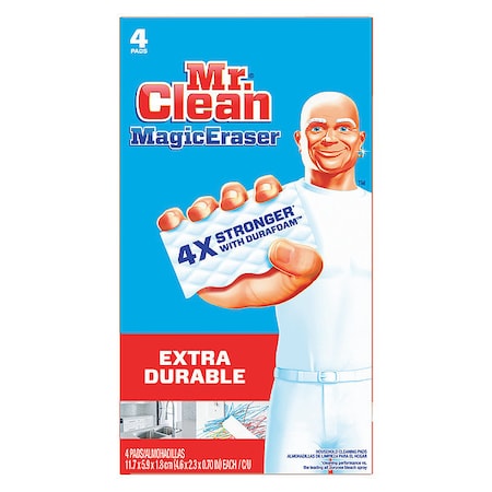 Mr. Clean Scrubber Sponge, Extra Durable, White, 4-3/5"X2-3/10", PK32 ...