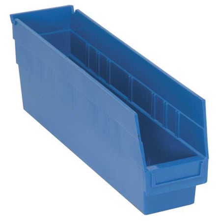 Quantum Storage Systems Shelf Storage Bin, Polypropylene, Blue, 8 in H ...