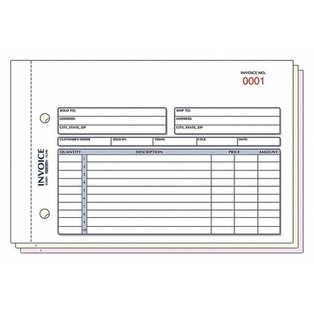 Rediform Form, Carbonless Invoices, 3-Part 7L706 | Zoro
