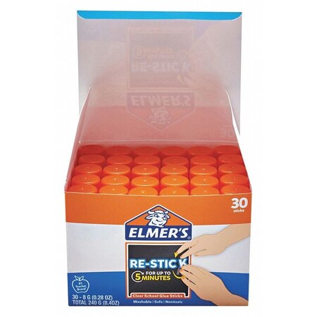Elmers Re-stick School Glue Stick, Package Quantity 30, 30 PK E4830 | Zoro