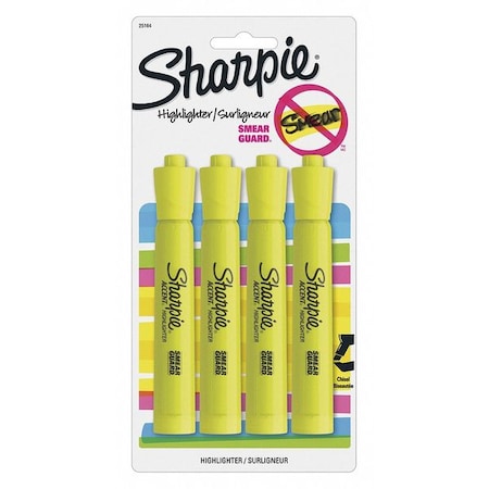 Sharpie Tank Style Accent Highlighter, PK4 25164PP | Zoro
