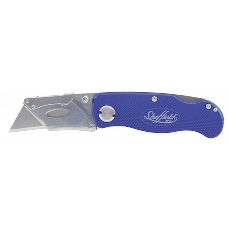 Sheffield Knife, Folding Lockback, Blu Utility, 8.9" L 12113 | Zoro