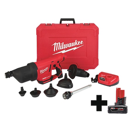 Milwaukee Tool Drain Gun Kit, 0 to 500 rpm, Max. 50 PSI., Includes ...
