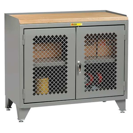 Little Giant Bench Cabnet, Maple Top, 2 Clrview Drs MJP3-LL-2D-2448 | Zoro