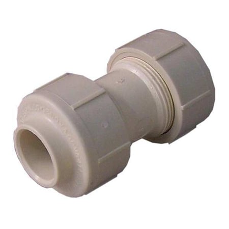 Zoro Select PVC Coupling, Hub, 1/2 in Pipe Size 54105 | Zoro