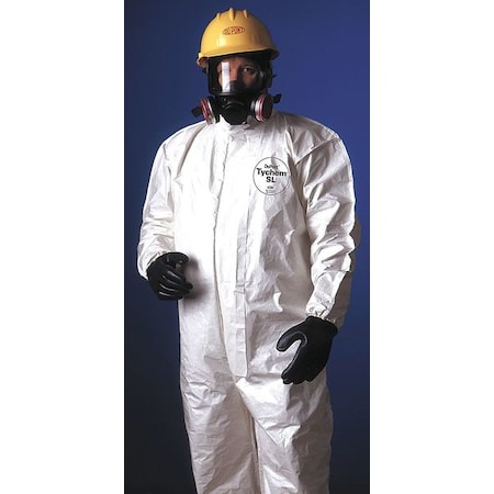 Zoro Select Disposable Coverallss, Hooded Coverall, 2XL, Saranex 23-P ...