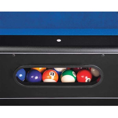 Hathaway Pool Table, 7 ft., Black, MDF, Wool/Nylon BG2515PB | Zoro