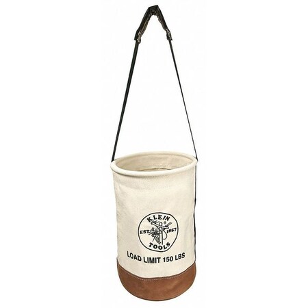 Klein Tools Refinery Bucket, Natural, Canvas, 8 Pockets 5104R | Zoro