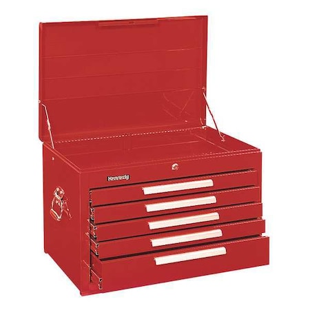 Kennedy K2000 Top chest, 5 Drawer, Red, Steel, 29" W x 20" D x 18-3/8 ...