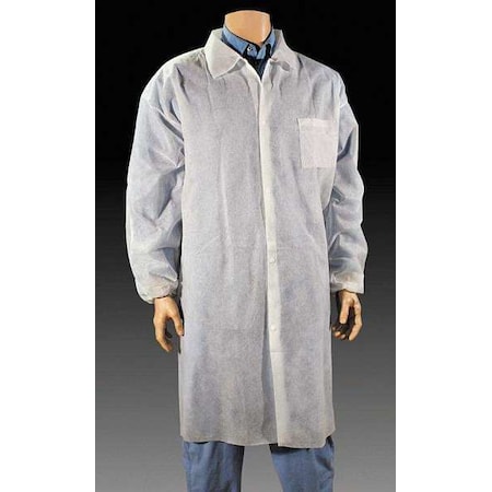 Cellucap Disposable Lab Coat, Polypropylene, Snaps Closure, White, XL ...