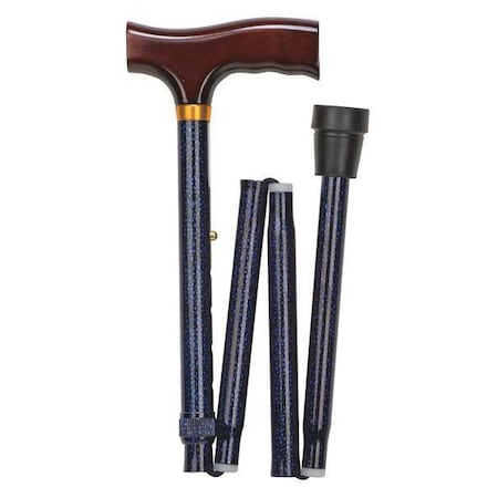Dmi Folding Cane, Standard, 14 in. H, Blue Ice 502-1325-9913 | Zoro