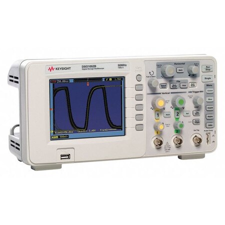 Keysight Technologies Bench Oscilloscope, 2-Channel, 50 MHz DSO1052B | Zoro