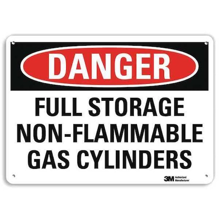 Lyle Danger, Full Storage Non-Flammable Gas Cylinders, 14" W x 10" H ...